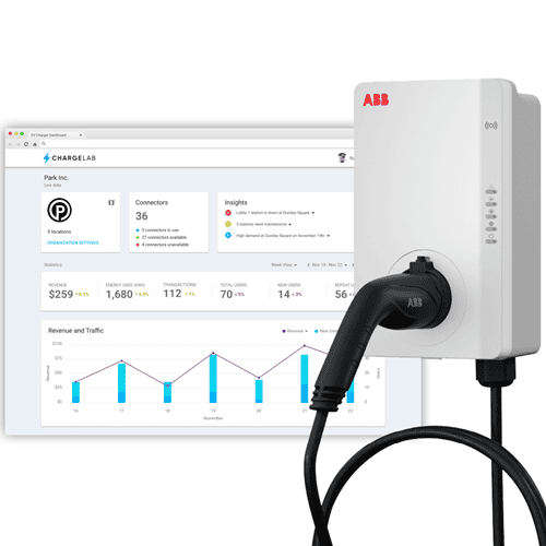 Sạc ô tô điện treo tường 22kW ABB Terra AC Type 2, RFID, 4G, Wifi | EVSE VN