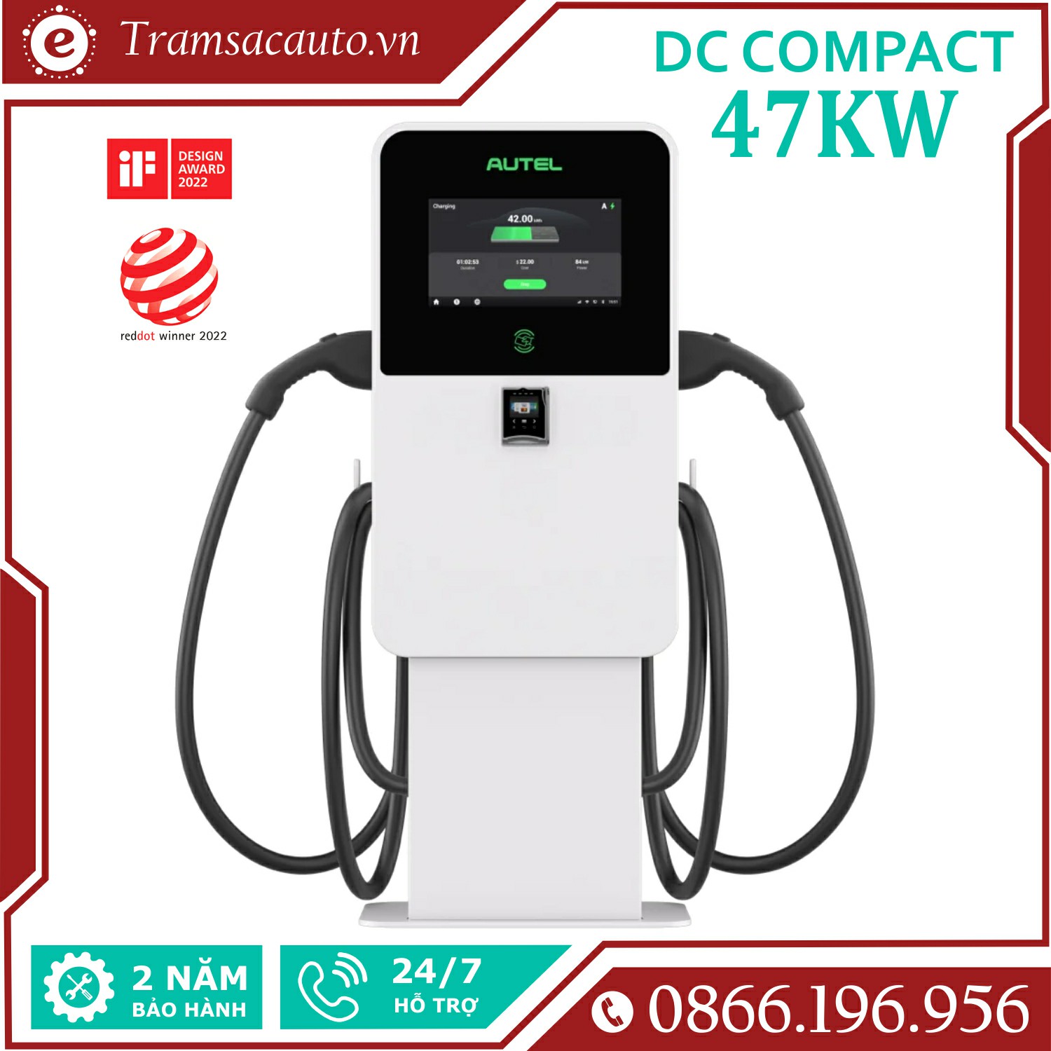 Sạc nhanh Autel MaxiCharger DC Compact 47kW | EVSE Việt Nam