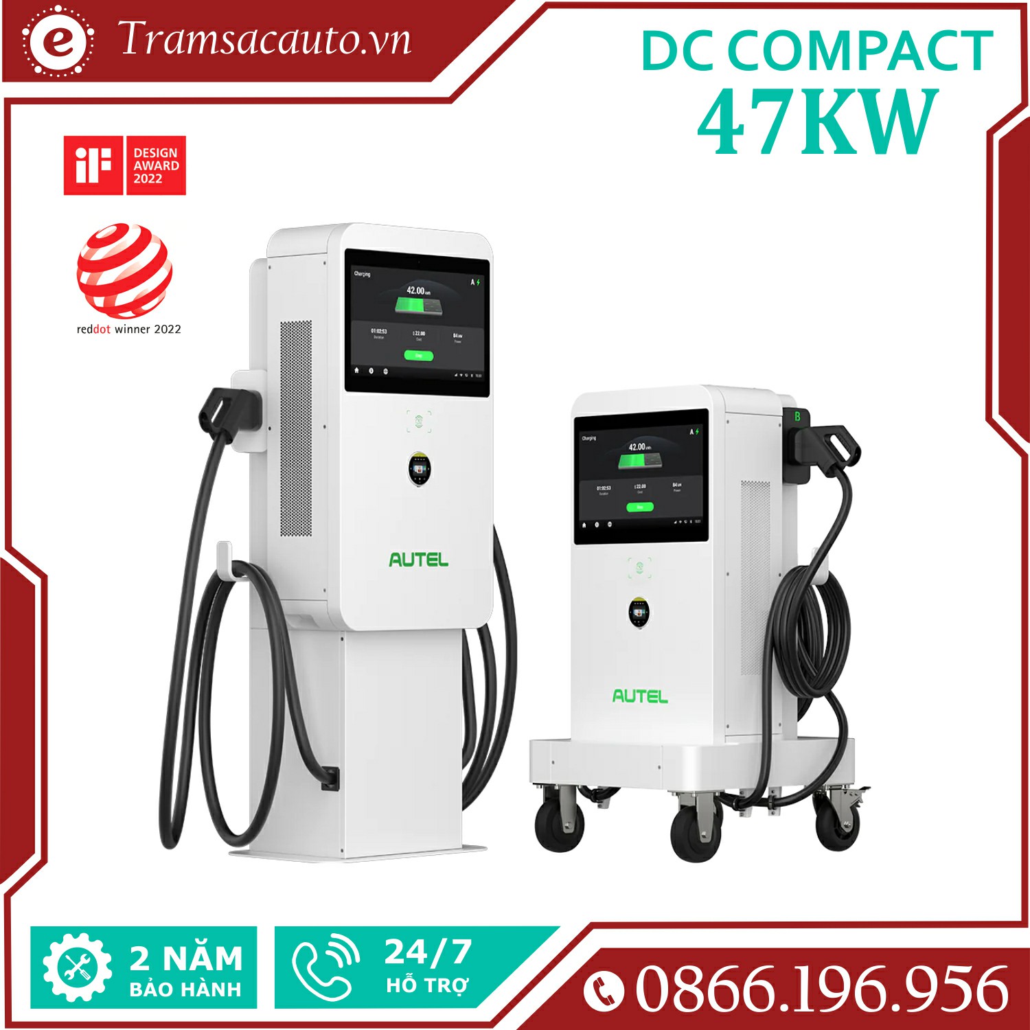 Sạc nhanh Autel MaxiCharger DC Compact 47kW | EVSE Việt Nam
